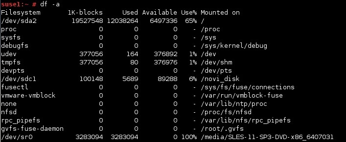 Check Disk Space Linux 