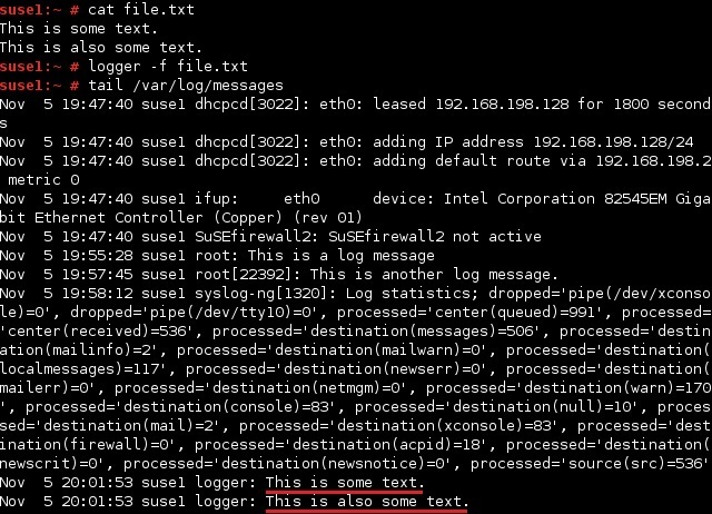 Create A Log Entry Linux