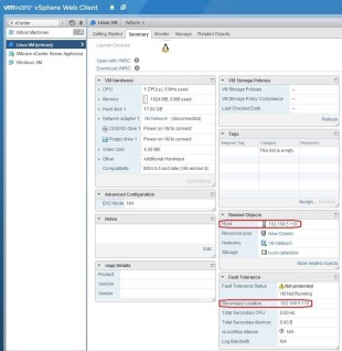 Enable vSphere FT | VMware ESXi#