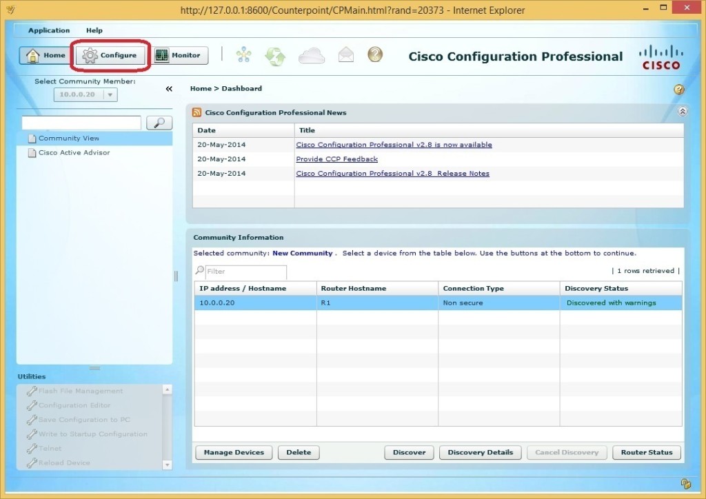 Cisco Configuration Professional Ccp Example Ccna Security