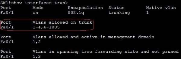 Configure Allowed VLANs On Trunk CCNA 