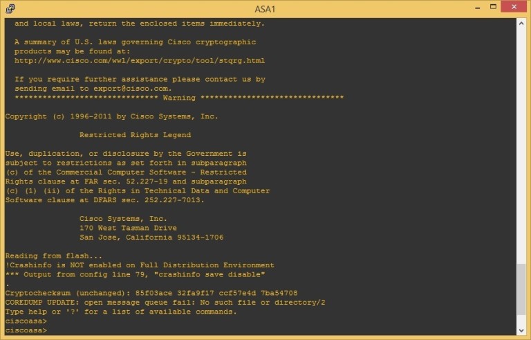 Cisco Asa Initial Setup Ccna Security