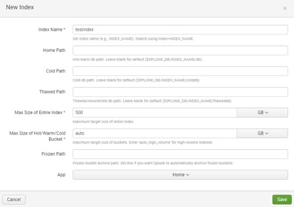 Create an index | Splunk#
