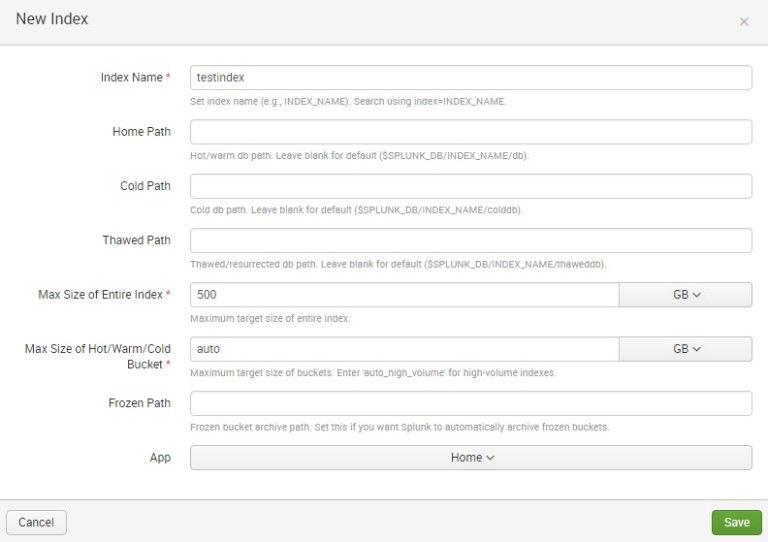 Create an index | Splunk#