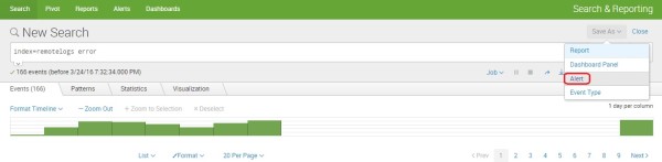 Create an alert | Splunk#