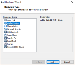 Adding a CD-ROM drive | VMware Workstation Player#