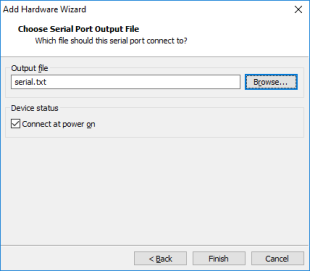 Adding a virtual serial port | VMware Workstation Player#
