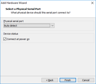 Adding a virtual serial port | VMware Workstation Player#