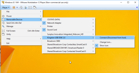 Connecting or disconnecting a USB device to a virtual machine | VMware ...