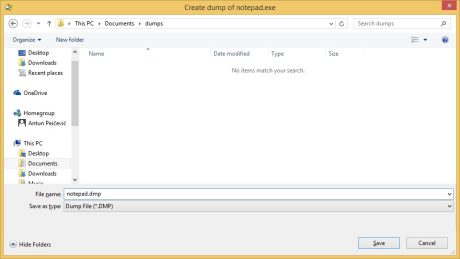 Create dump files | Process Explorer#