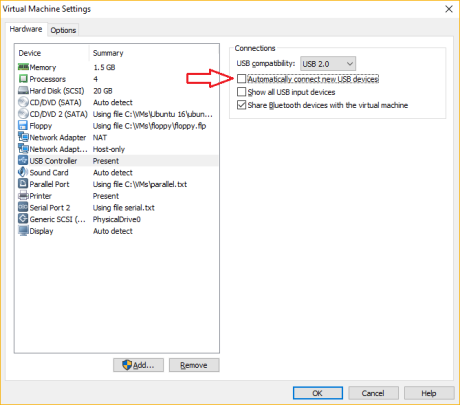 Choosing what happens when you connect USB devices | VMware Workstation Player#