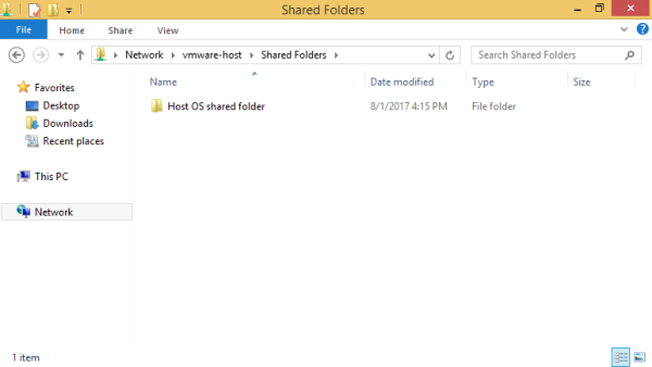 Accessing a shared folder | VMware Workstation Player#