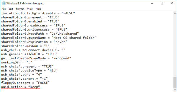 Configuring a virtual machine to keep the same UUID | VMware ...