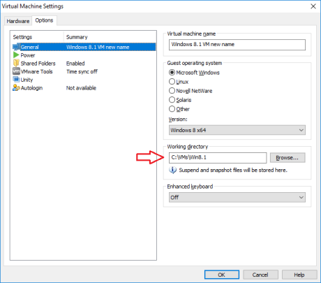 Changing the working directory of a virtual machine | VMware ...