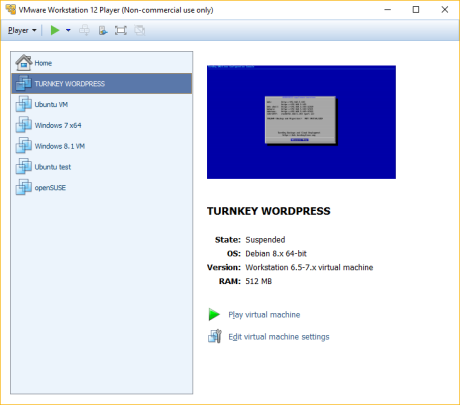VMware Workstation Player home screen | VMware Workstation Player#